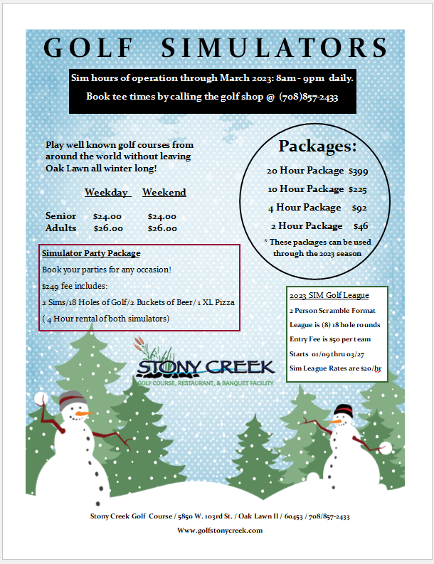 Stony Creek Golf Course - Oak Lawn, IL